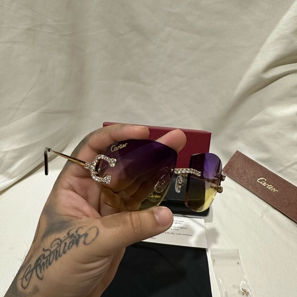 Cartier | Accessories | Cartier C Wire W Purplegold Lens | Poshmark